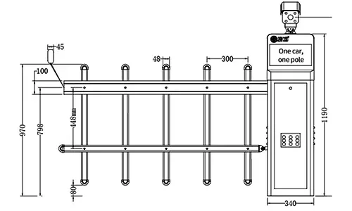 ANPR Fence Bar Barrier Gate - QIGONG-Boom Barrier, Turnstile Gate ...
